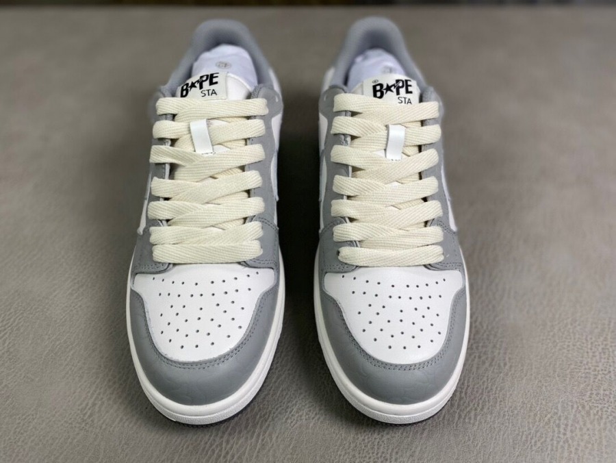 Bape Sk8 Sta Low 'Light Grey Cream' - WellKicks.com