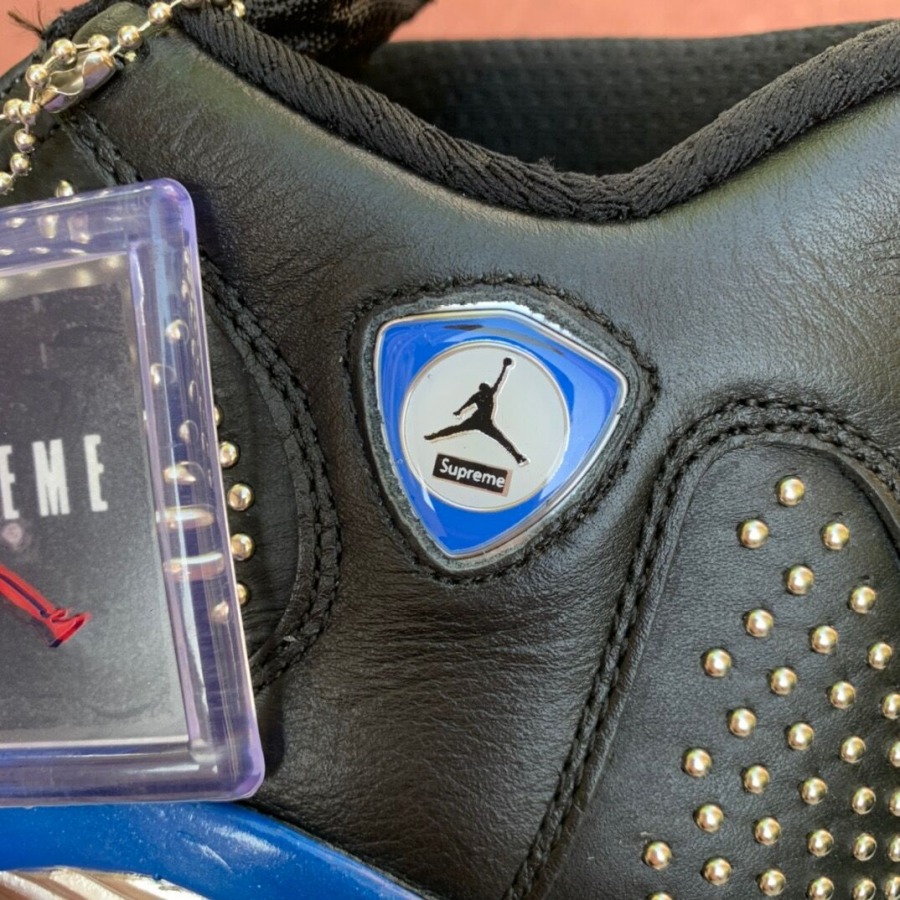 Supreme x Air Jordan 14 Retro 'Black Varsity Royal' - WellKicks.com