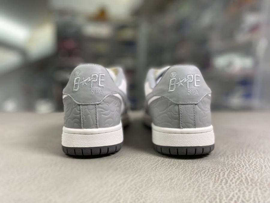 Bape Sk8 Sta Low 'Light Grey Cream' - WellKicks.com