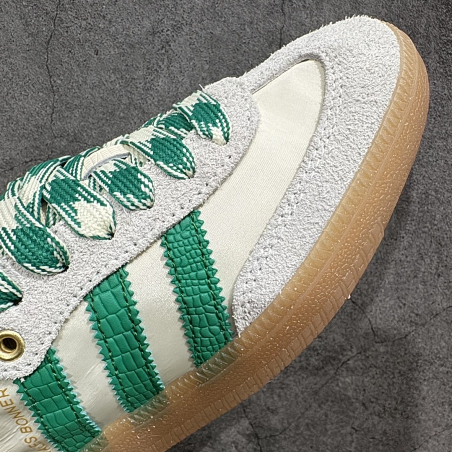 Wales Bonner x adidas Samba 'Cream White Bold Green' - WellKicks.com