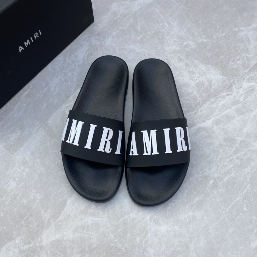 Amiri Logo Pool Slide 'Black' - WellKicks.com