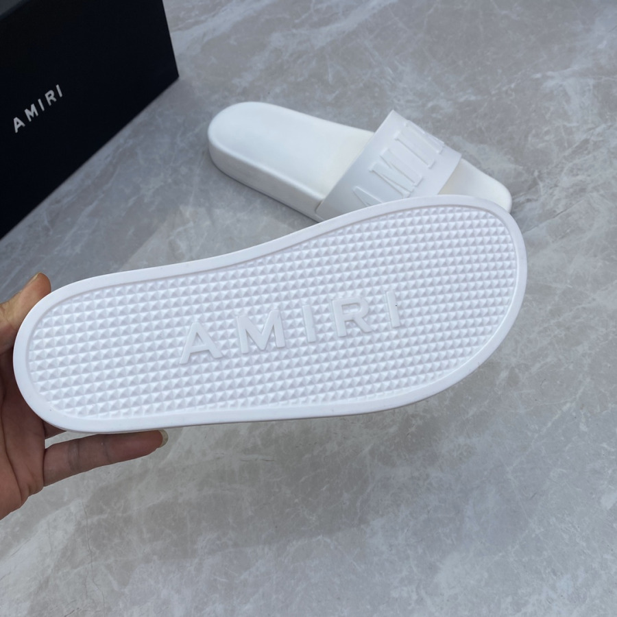 Amiri Logo Pool Slide 'White' - WellKicks.com