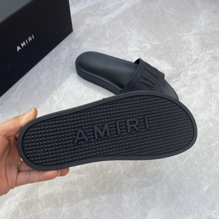 Amiri Logo Pool Slide 'Black' - WellKicks.com