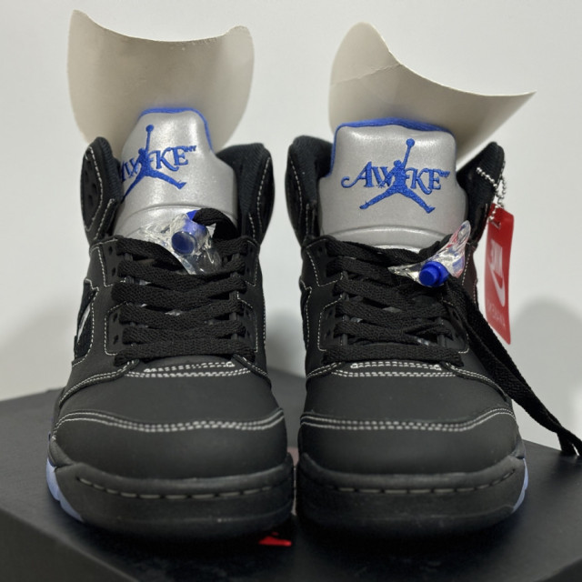 Awake NY x Air Jordan 5 Retro 'Black Racer Blue' - WellKicks.com