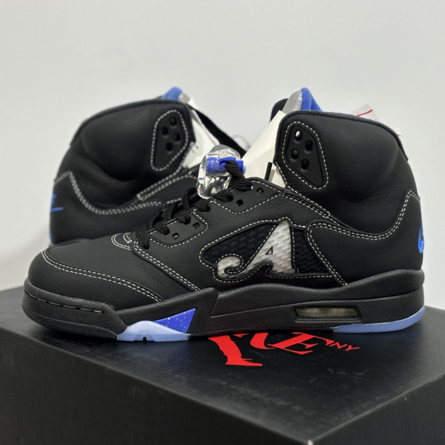 Awake NY x Air Jordan 5 Retro 'Black Racer Blue' - WellKicks.com