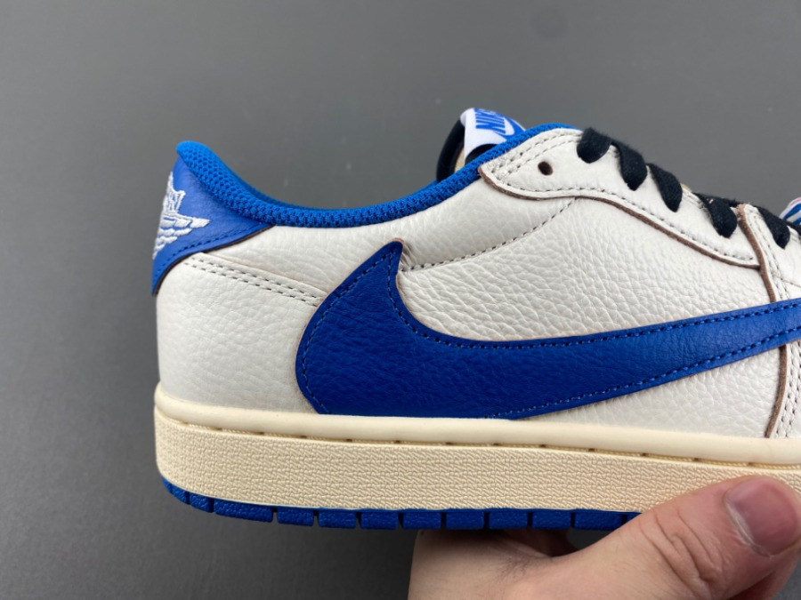 Fragment Design x Travis Scott x Air Jordan 1 Retro Low OG SP 'Sail Military Blue' - WellKicks.com